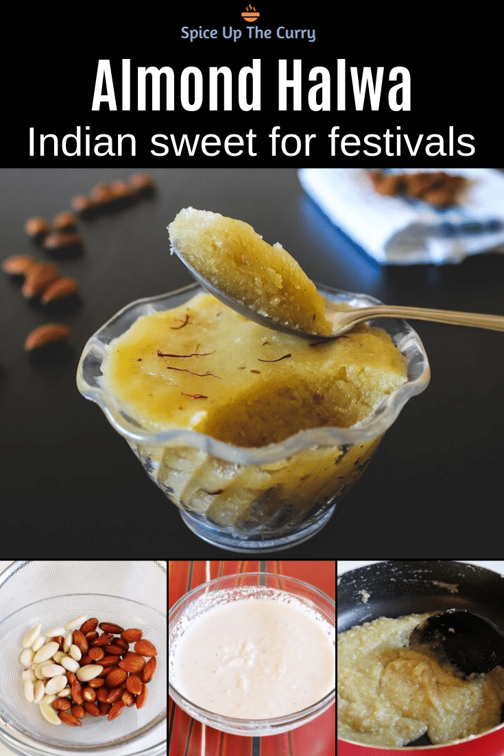 Badam Halwa Recipe (Almond Halwa/Sheera) - Spice Up The Curry