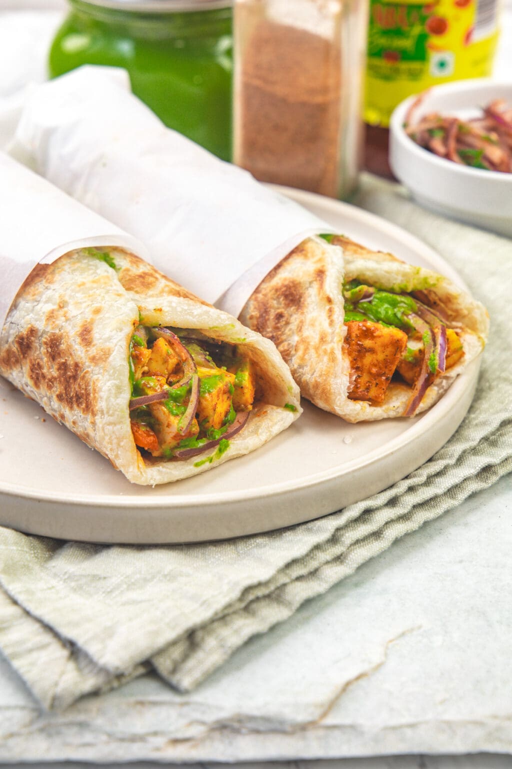 Paneer Kathi Roll (Street-Style Paneer Wrap) - Spice Up The Curry