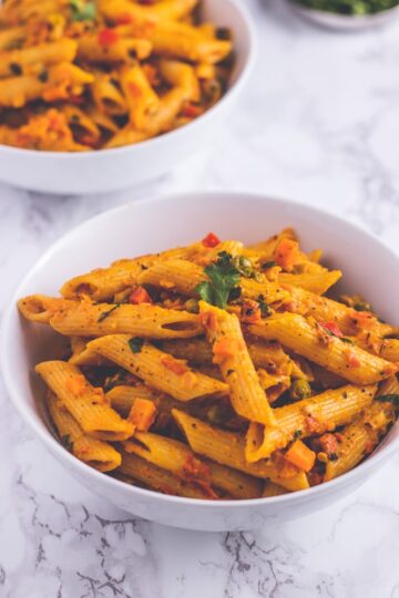 Masala Pasta (Desi, Indian Style Pasta) - Spice Up The Curry