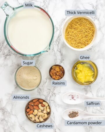 Semiya Payasam Recipe (Seviyan Kheer, Vermicelli Kheer)