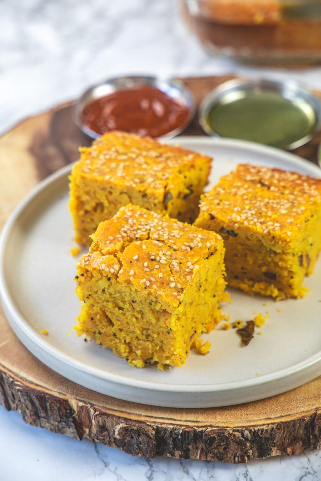 Handvo Recipe (Baked In Oven) - Spice Up The Curry