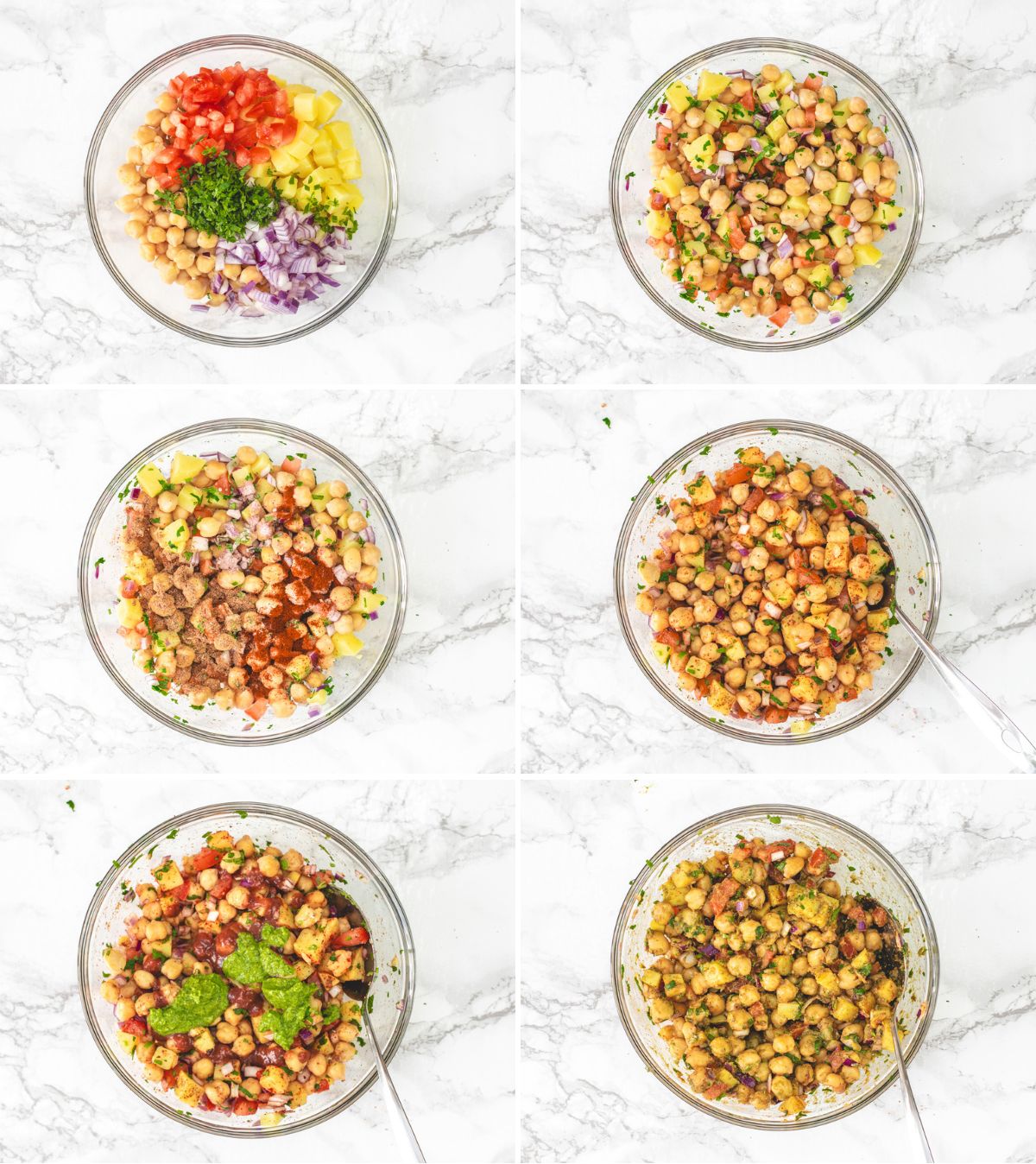 Chana Chaat Recipe (Chickpea Chaat) - Spice Up The Curry